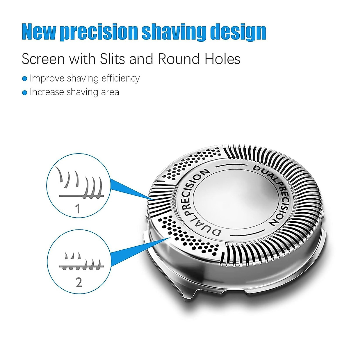 HQ8 Replacement Heads for Philips Norelco Aquatec Shavers, Razor Blades for AT810 AT880 PT720 Heads, 3PCS