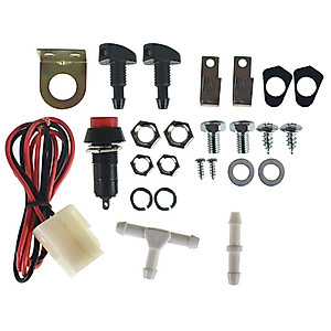 Electric Windshield Wiper Motor Kit, 12V Motor ATV UTV Windshield Washer Bottle Pump 90° Sweep for Golf Cart Polaris RZR Ranger 2017-2019 Can Am X3 Kawasaki MULE TERYX KUBOTA RTV More