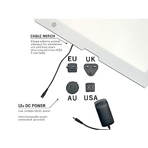 Toddle Way LED Light Pad Compatible with IKEA Flisat Table. Use standalone or as a Flisat Table Insert. 3 Light Levels for tracing, Arts Crafts, Montessori Waldorf Reggio Light Sensory Play for Kids