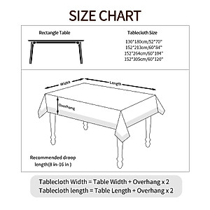 OOKSEN Table Cloth, Rectangle Clear Plastic Tablecloth Waterproof Vinyl Tablecloths Transparent Oil Spill Proof Wipeable Table Cover Protector for Kitchen Dining (Light Brown, 52" x 70")
