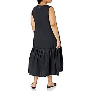 The Drop Women's Ilana Sleeveless Wide Hem Maxi Dress, Black, 3X Plus Size