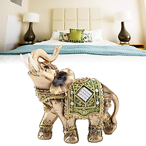 Jarchii Feng Shui Elephant Statue, Retro Figurines Collectible Wealth Lucky Elephant Sculpture Perfect for Home Decor Office Decoration Gift（s M L）(#1)