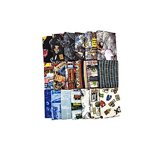 10 Fat Quarters Assorted Trains Locomotive Engine Railway Railroads Tracks Trains Signs Express Engineer Transportation Fat Quarter Bundle M491.04