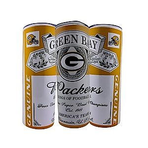 Alpha Custom Printing Green Bay Foootball Team (Look-alike) Beer Can 20oz tumbler with straw