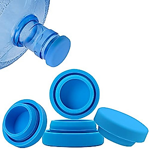 3 & 5 Gallon Water Jug Cap - Silicone Reusable Replacement Cap Fits 55mm Bottles, Pack of 4 (4 Pcs Water Jug Caps)