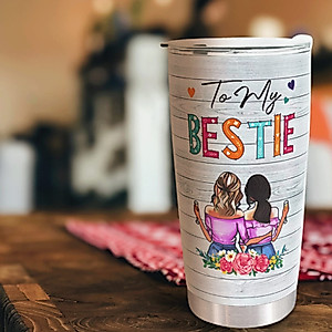 BFTETYU Best Friend Birthday Gifts for Women-Gifts for Best Friends,Friendship Gifts for Women-Best Friend Christmas Birthday Thanksgiving Gifts for Bestie, Soul Sister, BFF, Coworker 20oz Tumbler