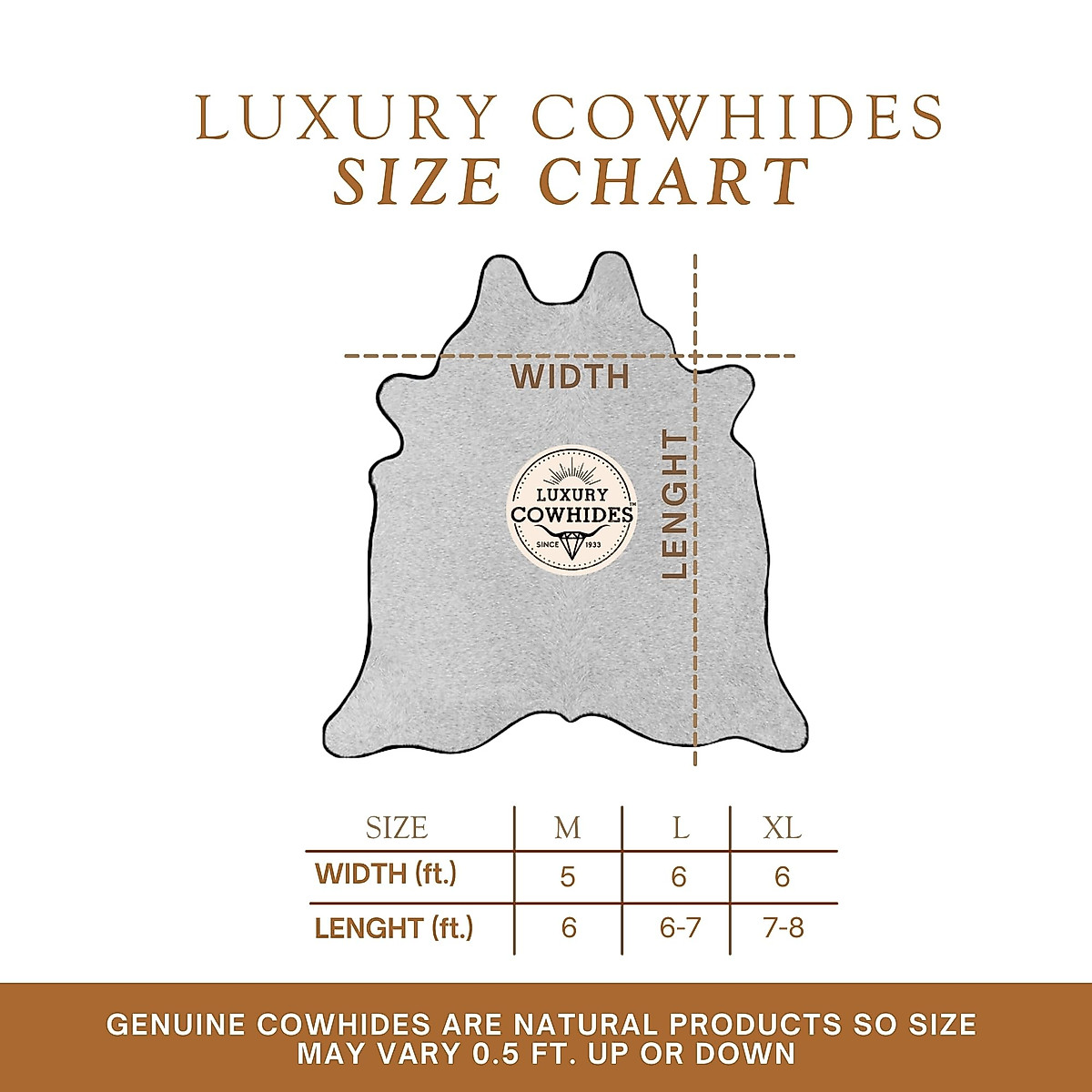 Sunshine Cowhides 100% Genuine Grey Beige Cowhide Rug - Modern Style Animal Skin Rug & Floor Carpet for Living Room, Bedroom, Kitchen & More - Extra Large (6x7-8 Ft.)