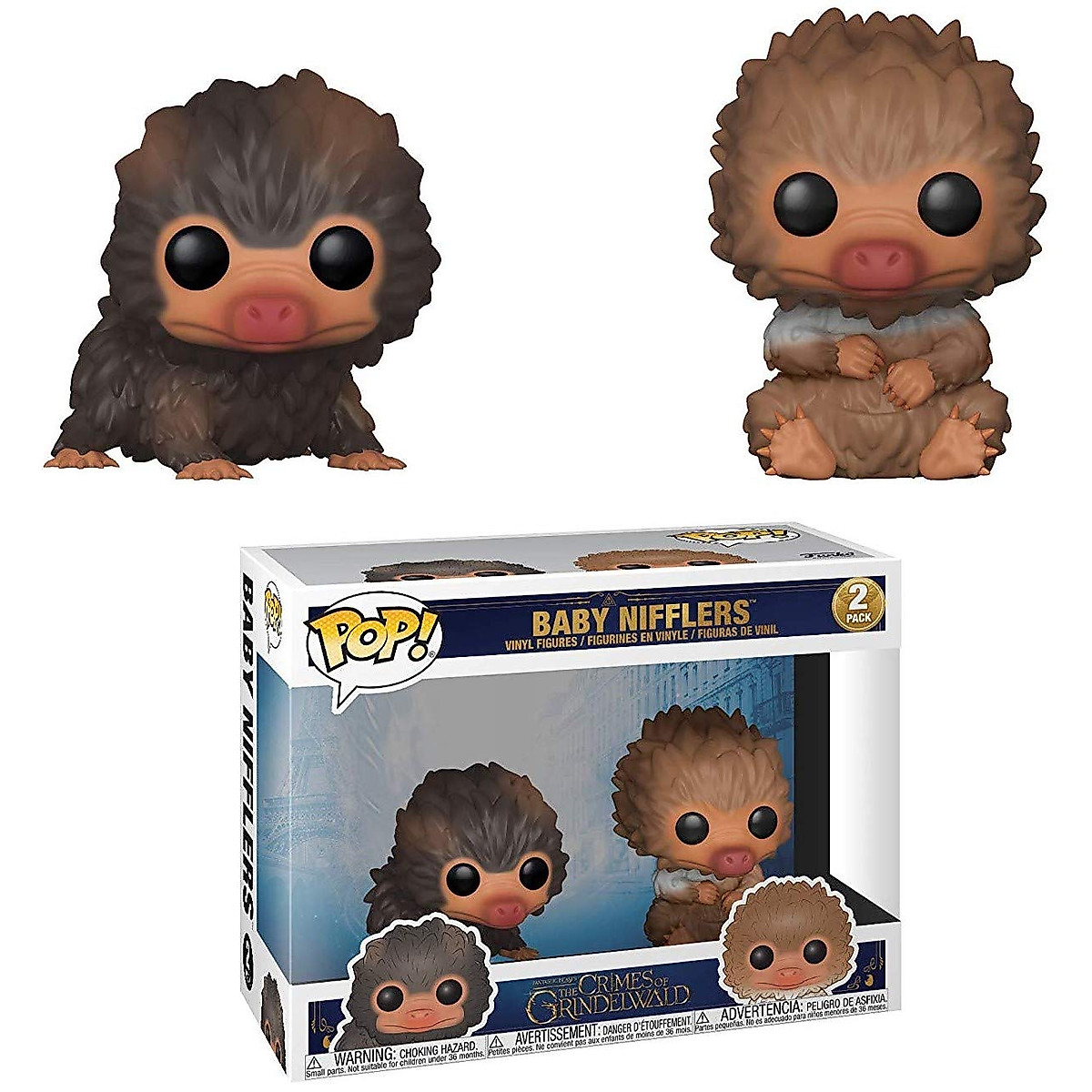 Funko Pop Movies: Fantastic Beasts 2 Crimes of Grindelwald - Baby Niffler (Brown and Tan) 2-Pack
