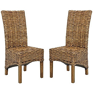 Safavieh Home Collection Isla Brown Dining Chair (Set of 2)