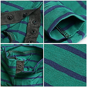 Dog’s Recovery Suit Post Surgery Shirt for Puppy, Full Coverage Dog's Bodysuit Wound Protective Surgical Clothes for Small and Medium Pets (Green Black Stripe-m)