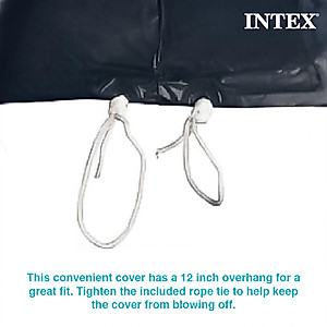 Intex 8' x 30" Easy Set Inflatable Above Ground Portable Outdoor Family Swimming Pool with Cartridge Filter Pump with GFCI and Vinyl Round Cover Tarp