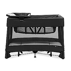 4moms Breeze Plus Portable Playard with Removable Bassinet and Baby Changing Station, Easy One-Handed Setup, from The Makers of The mamaRoo