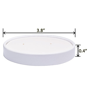 Belinlen 40 Count (16 oz) One - Pint Frozen Dessert Containers with Lids Ice Cream Cups with Lids