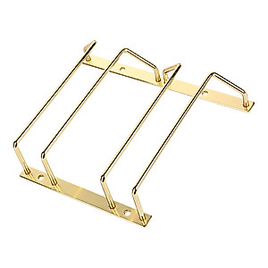 Dianoo 18cm Gold Wine Glass Rack, 2-3 Rows, Sturdy Iron, Elegant Gold, Easy Installation
