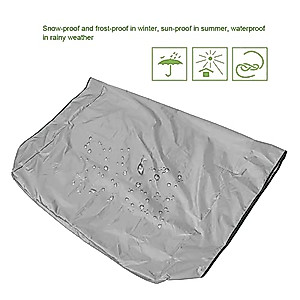 Milltrip Swing Canopy Cover Replacement, Patio Canopy Swing Cover Waterproof Swing Chair Awning Outdoor Swing Cover for Garden Courtyard(Grey)