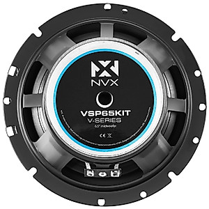NVX® VSP65KIT 6.5" Premium Car Speakers, 750W Max, 250W RMS, 2-Way 6-1/2 inch Component System w/ 1" Silk Dome Tweeters & Passive X-Overs, Easy to Install in Cars/Trucks/Doors (Pair)