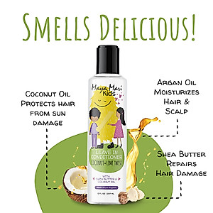 MAYA MARI Curly Hair Kids Ultimate Curls Set includes 2 in 1 Shampoo and Conditioner, and Leave In Conditioner - Coconut Scent