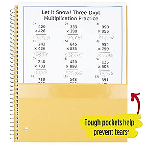 Five Star Spiral Notebooks, 1 Subject, College Ruled Paper, 100 Sheets, 11" x 8-1/2", Teal, Lime, Gray, 3 Pack (73053)