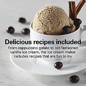 Hamilton Beach Electric Automatic Ice Cream Maker, Frozen Yogurt, Sorbet, Custard 1.5 Quart, White (68880)