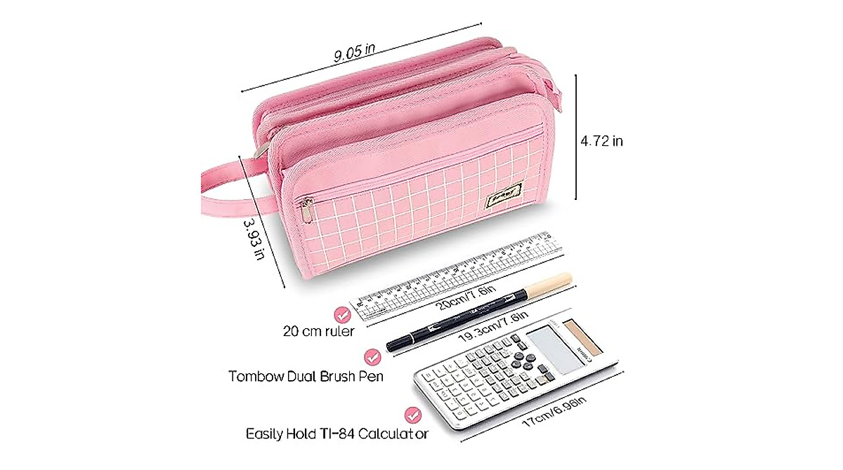 Sooez Large Pencil Case - Stylish Storage for All Ages