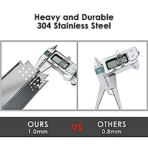 Hisencn 304 Stainless Steel Grill Parts for Home Depot Nexgrill 4 Burner 720-0830H 720-0783E, 5 Burner 720-0888N Grill Burner, Heat Plate, 17 inch Grill Cooking Griddle Replacement Kit