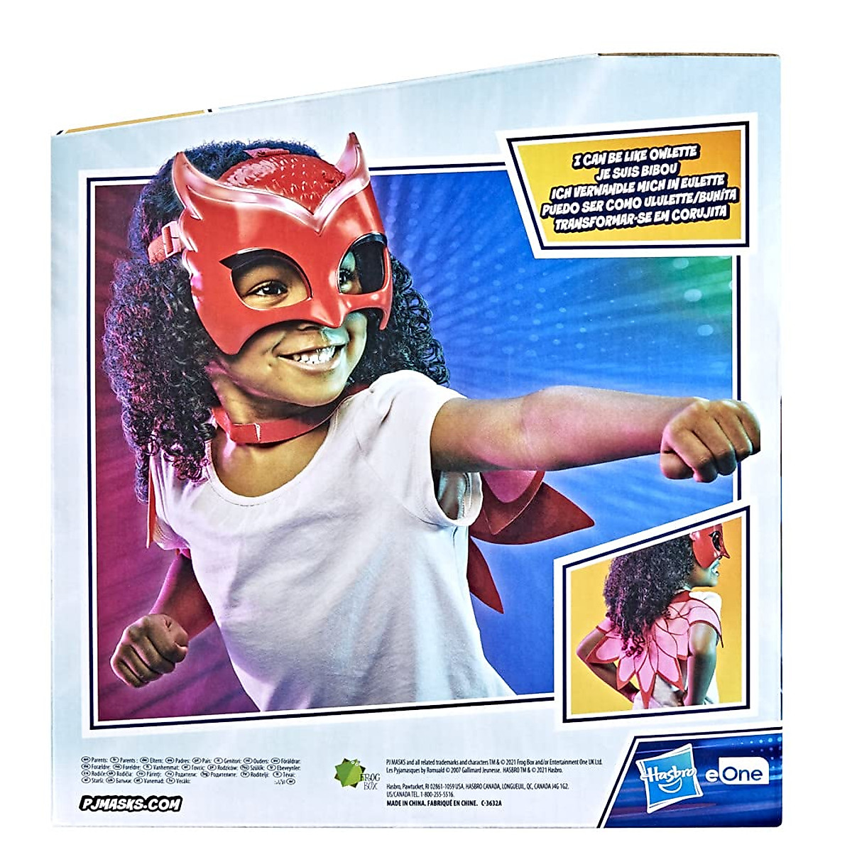 PJ Masks Owlette Deluxe Mask Set, Preschool Superhero Dress-Up Toy with Light-up Mask and Owl Wings Accessory for Kids Ages 3 and Up