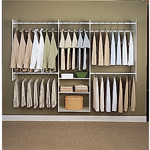 Easy Track 4'-8' Deluxe Starter Kit Closet Storage, 4, White
