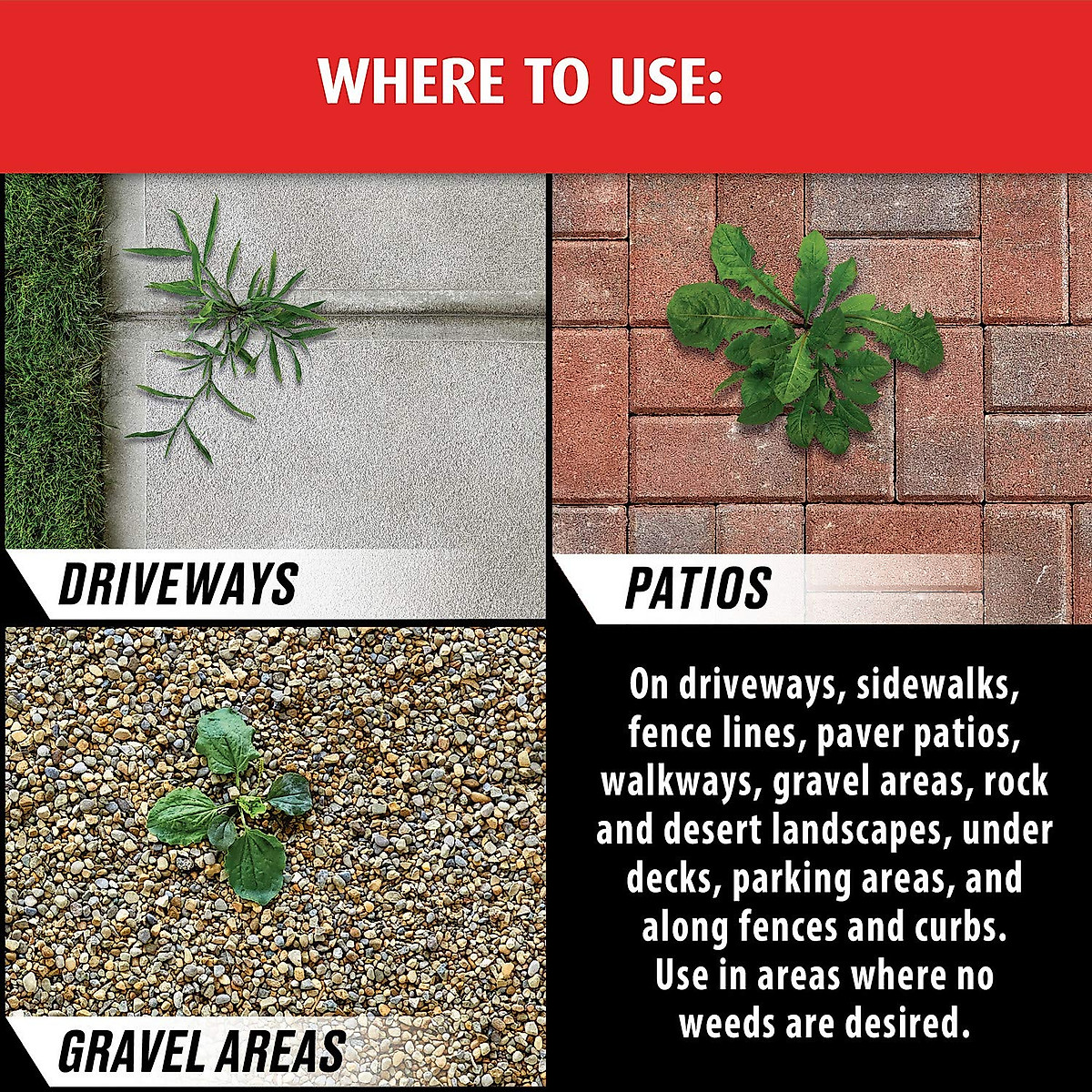 Ortho GroundClear Year Long Vegetation Killer1 - Concentrate, Visible Results in 3 Hours, Kills Weeds and Grasses to the Root When Used as Directed, Up to 1 Year of Weed and Grass Control, 1 gal.