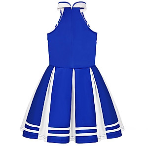 Davsolly Toddler Cheerleading Costume for Girls Cheerleading Outfit for Birthday Party Halloween Cosplay Cheerleader Gifts