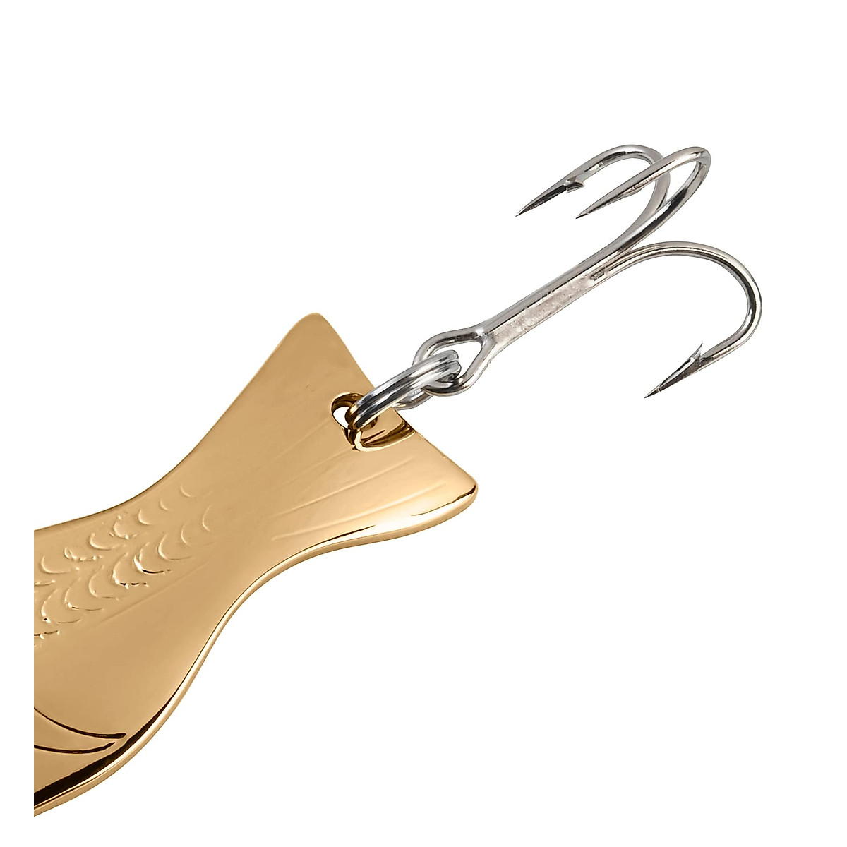 Al's Goldfish Lure Company, G300 Goldfish Freshwater Fishing Spoon Lure with Treble Hook for Trout, Salmon, Bass, Walleye, Northern Pike and Muskie. 1/2 oz. 2-3/4", 2 Hook, Gold