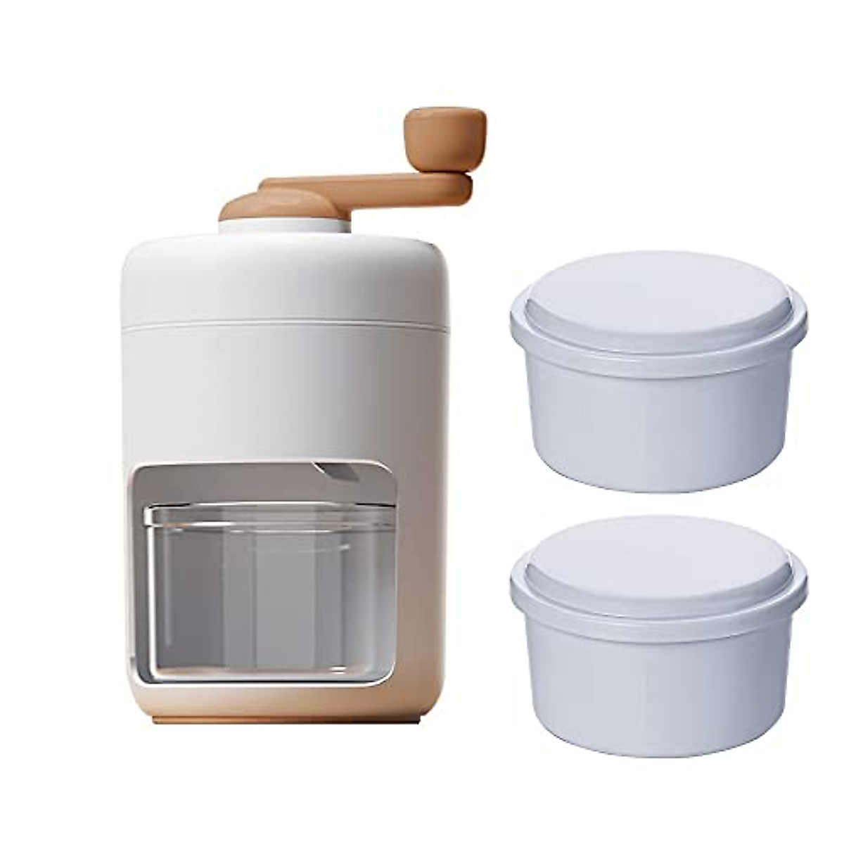Snow Cone Machine，Portable Ice Crusher, Advanced Manual Shaved Ice Machine, Household Kitchen Utensils, and 2 Freezing Mold for Making Smoothies