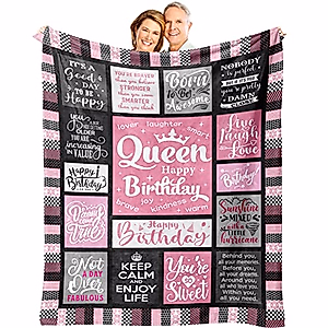 Atokker Birthday Gifts for Women, Birthday Gifts for Women Friendship, Women Birthday Gift Ideas, Happy Birthday Gifts for Women, Gifts for Women Who Have Everything Throw Blanket 60"x50"