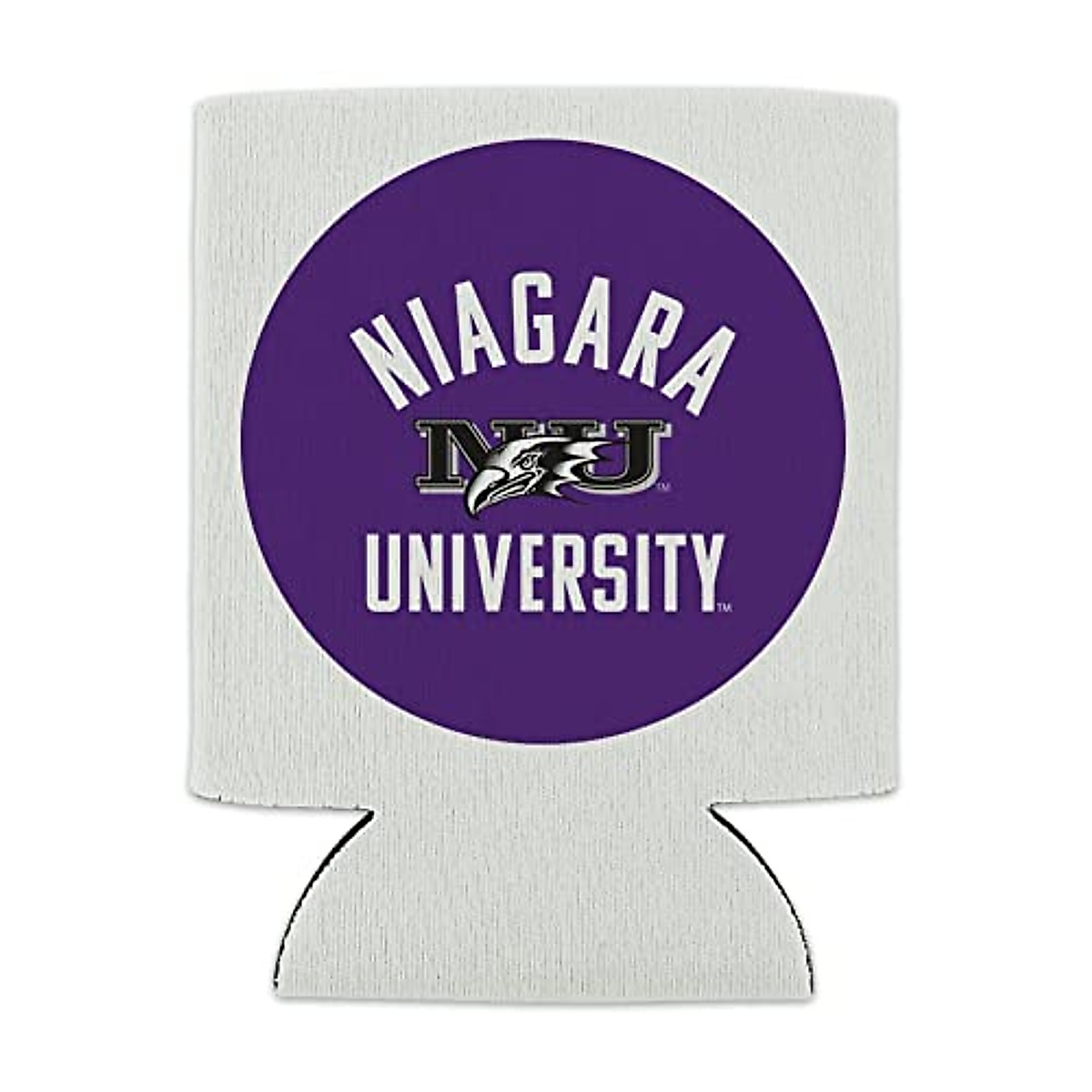 Niagara University Purple Eagles Logo Can Cooler - Drink Sleeve Hugger Collapsible Insulator - Beverage Insulated Holder