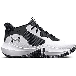 Under Armour Unisex Little Kid Pre School Lockdown 6 Basketball Shoe, (101) White/Black/Black, 2