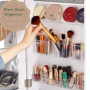 YOKUKINA LED Mirror Jewelry Armoire Wall & Door Mounted - Full length mirror jewelery cabinet w/Large Lockable Mirror Organizers and Storage