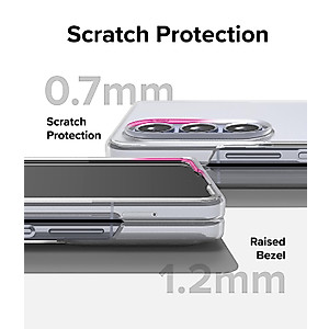 Ringke Slim [Prevents Oily Smudges] Compatible with Samsung Galaxy Z Fold 5 Case, Anti-Fingerprint Technology Smudge Proof Translucent Phone Cover for Women, Men - Matte Clear