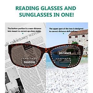 Eyekepper Bi-Focal Sunshine Readers Fashion Bifocal Sunglasses Tortoise/Brown Lens +2.5