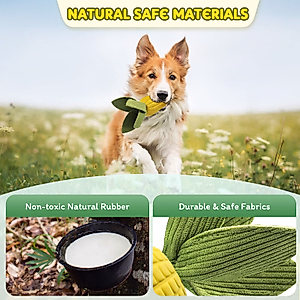 Squeaky Dog Toys for Aggressive Chewers, Indestructible Tough Dog Chew Toys for Small Medium Large Dogs, Interactive Dog Toys with Milk Flavor