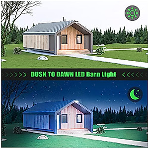NUOGUAN 100W LED Barn Lights 12000LM & 400W LED Parking Lot Light 56000LM Photocell ETL Listed, 5000K IP65 Waterproof Commercial Street Area Lighting