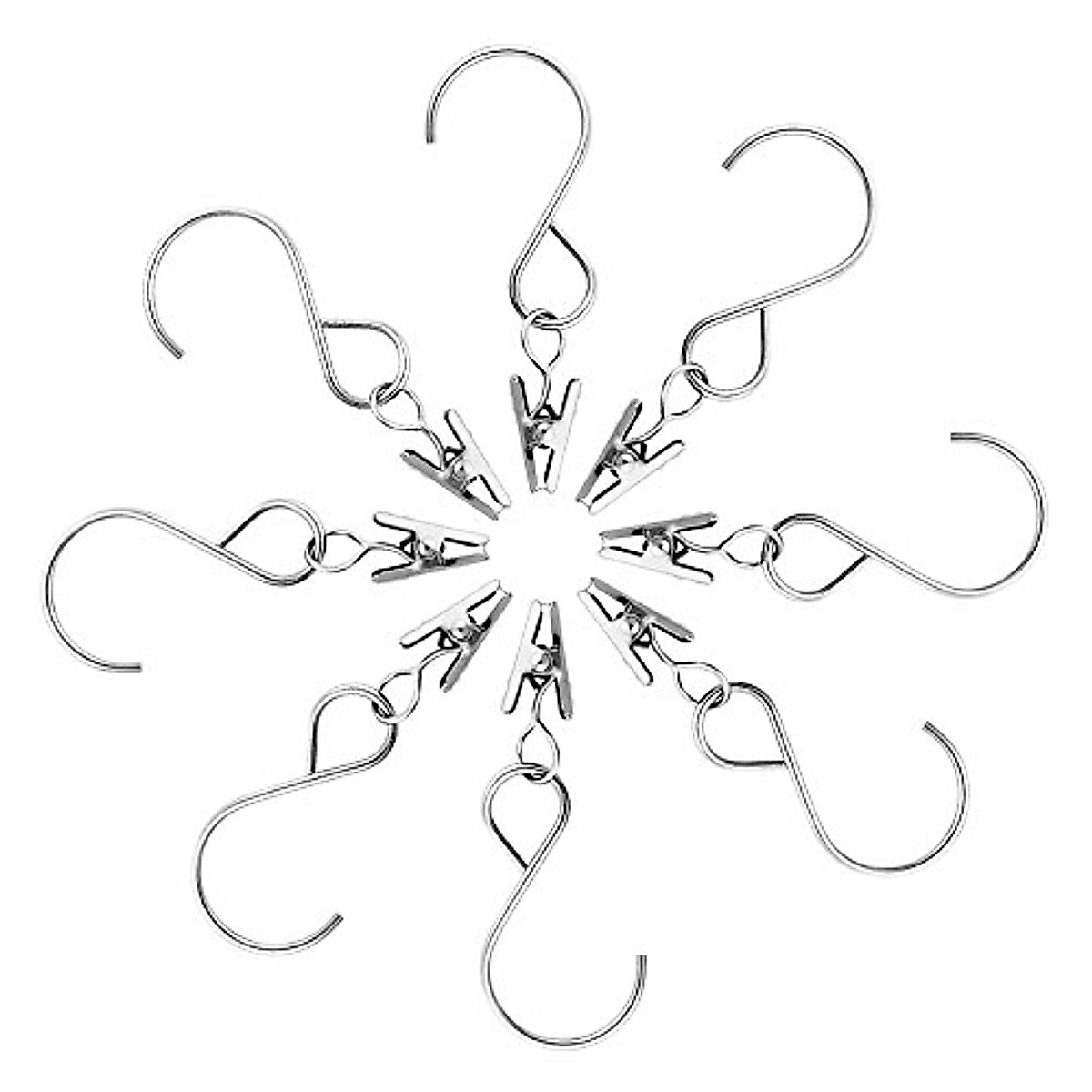 Mopao Party Light Hanger Metal Hanging Clips Hook Clamp Hanger for Curtain, String Party Light and Outdoor Activities Clip, 20 Pieces (2.9inch)