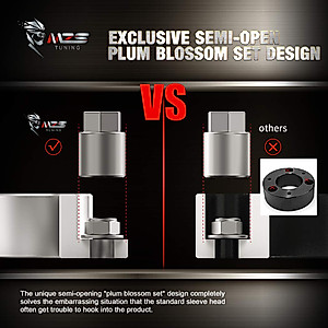 MZS Front Leveling Kit 3" Lift Suspension Strut Spacers Compatible with Tundra 1999-2006 | Sequoia 2000-2007 2WD 4WD Silver