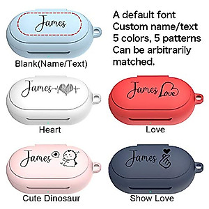 SHUMEI Custom Name Silicone Case for Samsung Galaxy Buds/Buds+ Plus Personalized Gift Shock Absorption Scratch/Shock Resistant Silicone Cover