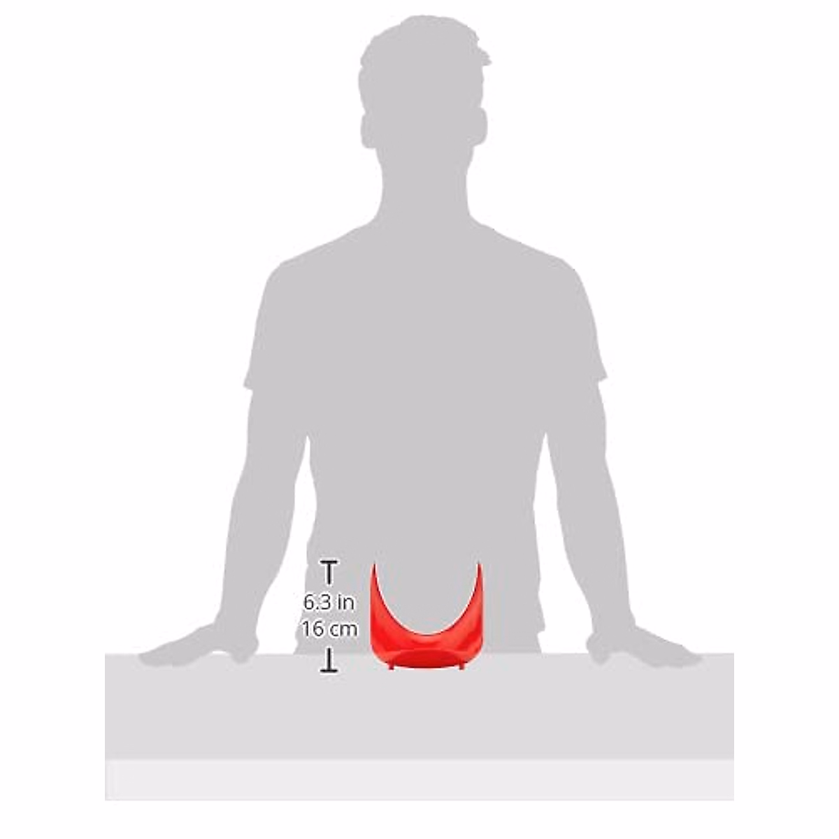 Hutzler Pot Lid Stand, Large, Red