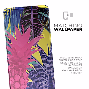 DesignSkinz Hype Flourescent Summer Pineapple Pattern Protective Vinyl Decal Wrap Skin Cover Compatible with The Samsung Galaxy S20 (Screen Trim & Back Glass Skin)