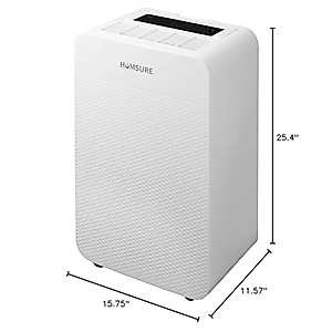 HUMSURE 4500 Sq. Ft 70 Pints Dehumidifier for Basement and Home, Bathroom, Bedroom, Equipped With Drainage Hose, Automatic Defrosting, 24-Hour Timer Function