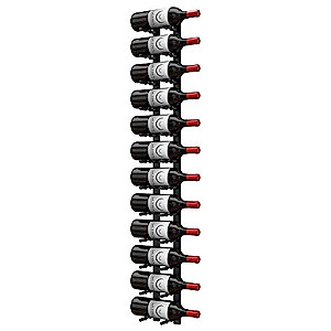 Ultra Wine Racks Wall Mounted Wine Racks (4 Foot 1 Deep, Matte Black)