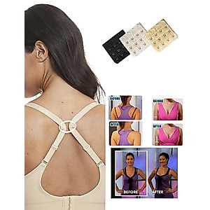 HOFISH Women's Full Cup Lightly Padded Wirefree Maternity Breastfeeding Nursing Bra, 3PCS/Pack(Pink-Black-Beige), L