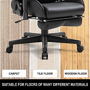 TIANSHU Office Chair Wheels,Universal Gaming Chair Casters Heavy Duty Office Chair Replacement Parts Rubber Desk Chair Caster Wheels for Wood & Hardwood Floors Set of 5, Black