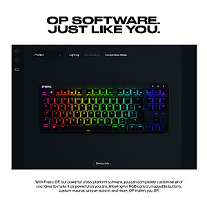 Fnatic miniSTREAK Speed LED Backlit RGB Mechanical TKL Gaming Keyboard, Speed Silver Switches, Small Compact Portable Tenkeyless Layout Pro Esports Gaming Keyboard (US Layout)