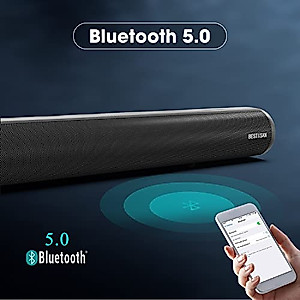 BESTISAN Sound Bars for TV, Wired and Wireless Bluetooth 5.0 TV Sound bar 34inches Soundbar for Home Theater HDMI-ARC/Optical/Coaxial/AUX/USB/Bluetooth Connection, Wall Mountable